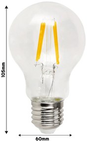 BERGE LED žárovka E27 A60 6W neutrální bílá