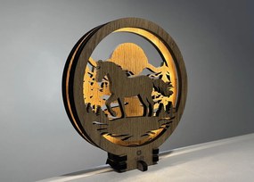 Li-Go "Kůň" lampa 20x22cm provedení povrchu: dub světlý