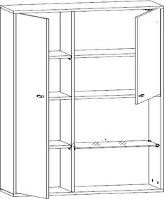 Obývací stěna Cleveland, s osvětlením