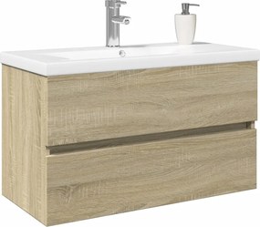 2dílný koupelnový nábytek keramika a kompozitní dřevo 3307659
