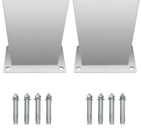 vidaXL Marketos Zahradní sprcha nerezová ocel dvojité trysky