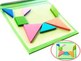 Bestent Dřevěný magnetický tangram pro děti