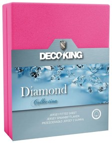 DecoKing - Prostěradlo Jersey - Diamond - Nachové-220x200 cm-40