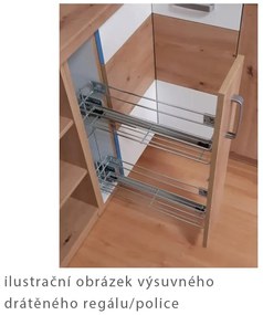 Kuchyňská linka LARA wh | ve tvaru L | 410x260 cm | UNI provedení | zásuvky PREMIUM BOX | bílá lesk