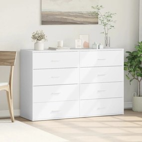 Příborníky 2 ks bílé 60 x 39 x 80 cm kompozitní dřevo 3276623