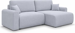 Rozkládací oboustranná sedací souprava do L NORDEN PAROS 250x140 cm, světle šedá
