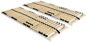 Lamelové rošty do postele 2 ks 28 lamel 7 zón 90 x 200 cm 3051431