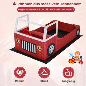 Costway Pískoviště se střešní lodí dřevěné pískoviště s volantem 4 rohová