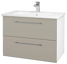 Dřevojas Koupelnová skříň GIO SZZ2 80 Varianta: N01 Bílá lesk / Úchytka T02 / M05 Béžová mat