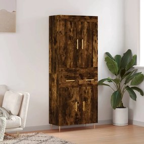 Skříň highboard kouřový dub 69,5 x 34 x 180 cm kompozitní dřevo - Default Title