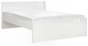 PORI LOZ/160 postel, bílý lesk