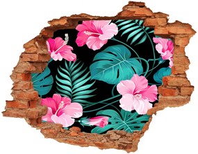 Wallmuralia Nálepka fototapeta 3D na zeď Tropické květiny 90x70 cm