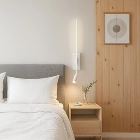 Nástěnné svítidlo Torch, 1x bílé kovové stínítko + 1x LED 3w, w