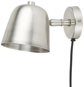 IB LAURSEN Nástěnná lampa Antique silver Round, stříbrná barva, kov