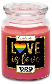 Svíčka LGBT Love is love (Vůně svíčky: Višně v čokoládě)
