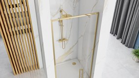 Rea Rapid Swing, 1-křídlé sprchové dveře 900x1950 mm, 6mm čiré sklo, zlatý profil, REA-K5618