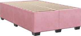 Box spring postel s matrací růžová 120 x 200 cm samet 3290899