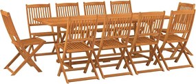 11dílný zahradní jídelní set 220x90x75cm masivní akáciové dřevo 3086989