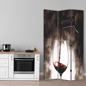 Ozdobný paraván Lampa na víno - 110x170 cm, třídílný, obustranný paraván 360°