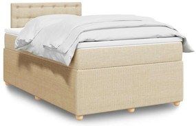 Box spring postel s matrací krémová 120x200 cm textil 3287442