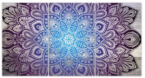 Malvis ® Obraz mandala na dřevě V Velikost (šířka x výška): třídílný obdélník - 150x100 cm