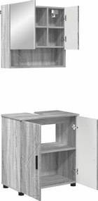 Sada koupelnového nábytku 2 ks Šedá Sonoma 61 x 35 x 64 cm 3392939