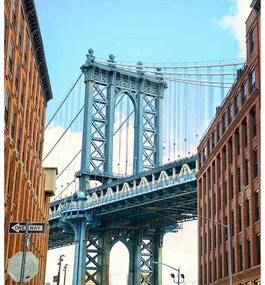Třídílná vliesová fototapeta Manhattanský most, rozměr 225x250cm, MS-3-0012