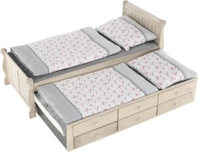 Postel s přistýlkou, 90x200, antická bílá, ANTIKO Kondela 0000258490