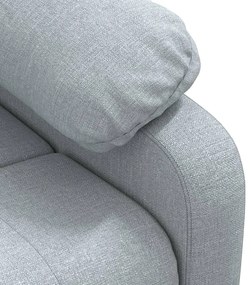 vidaXL Marketos Masážní křeslo světle šedé textil