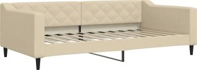 Válenda s přistýlkou a matracemi krémová 100 x 200 cm textil 3197453