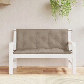Podušky Na Zahradní Lavici 2 Ks Vzor Listů Oxford Taupe 120 x 50 x 7 cm