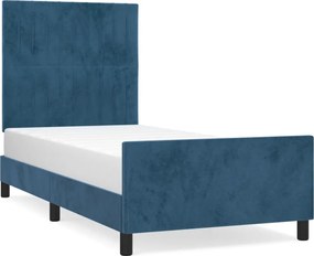 vidaXL Rám postele bez matrace 90 x 200 cm samet [3125856] Barva: světle šedá