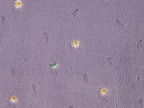 Sada 2 polštářů s květinovým vzorem fialové 45 x 45 cm LAVATERA Beliani