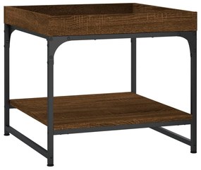 Konferenční stolek hnědý dub 49,5x49,5x45 cm kompozitní dřevo - Default Title