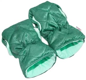 Rukávník ke kočárku Baby Nellys ®, prošívaný, Velvet - zelený