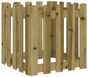 Zahradní truhlík plotový design 50x50x50 cm impregnované dřevo