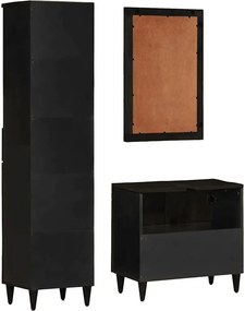3dílná koupelnová sestava masivní mangovníkové dřevo 3310019