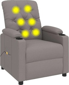 Masážní křeslo taupe textil 339120