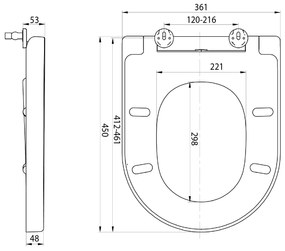 Aqualine DONA WC sedátko, Soft Close, bílá - FD121