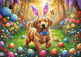 TREFL Puzzle Premium Plus Spring Bloom: Velikonoční pes / 500 dílků /