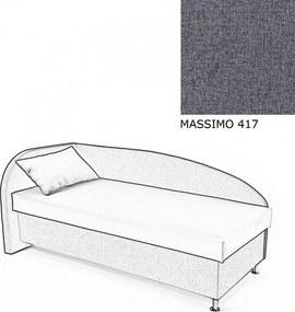 Dřevona - Elitte Čalouněná postel AVA NAVI, s úložným prostorem, 90x200, levá, MASSIMO 417