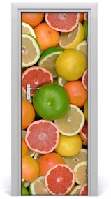 Fototapeta na dveře samolepící citrusové ovoce 75x205 cm