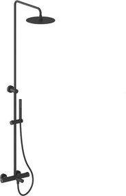 Ravak Spring - Sprchový set s termostatem SG 092.20BLM, průměr 25 cm, matná černá X070557