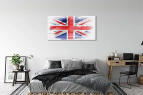 akrylový obraz Vlajka Velké Británie 125x50 cm