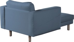 Potah na IKEA Norsborg šezlong s loketními opěrkami barva modrá látka pletený vzor