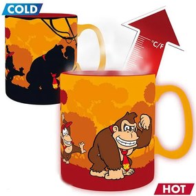 Hrnek Donkey Kong 460 ml (měnící se motiv) Oranžová