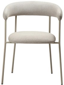 ​​​​​Dan-Form Světle šedá látková jídelní židle DAN-FORM Plenti s šedou podnoží
