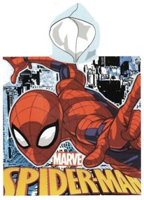 Dětské pončo SPIDER MAN modrý 55x110cm Setino