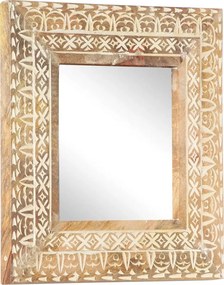 vidaXL Ručně vyřezávané zrcadlo 50 x 50 x 2,6 cm masivní mangovník [321644]