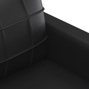 2místná pohovka černá 140 cm umělá kůže - Default Title